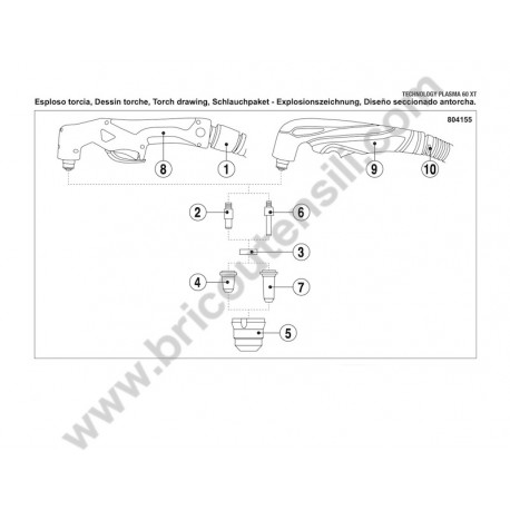Telwin TECHNOLOGY PLASMA 60 XT Spare Parts