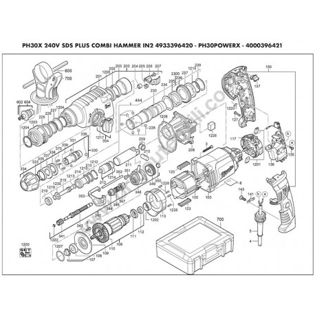 Milwaukee PH30POWERX Comby Hammer Parts