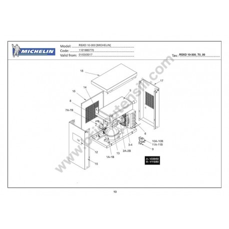 Michelin RSXD 10-300 Spare Parts